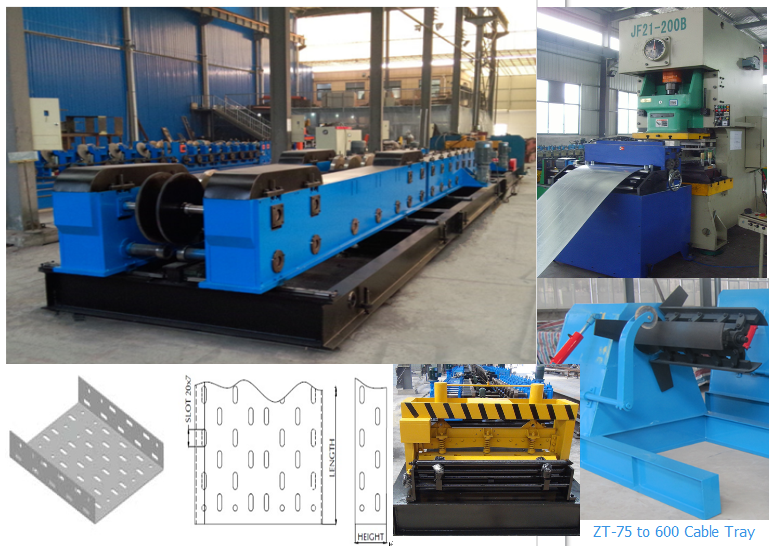 ZT-75 to 600 fully automatic cable tray rolling machin - ZTRFM
