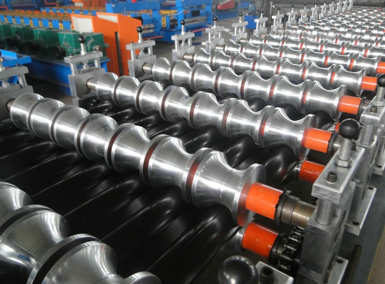 950 Arc Glazed Step Tile Steel Making Roll Forming Machine - ZTRFM